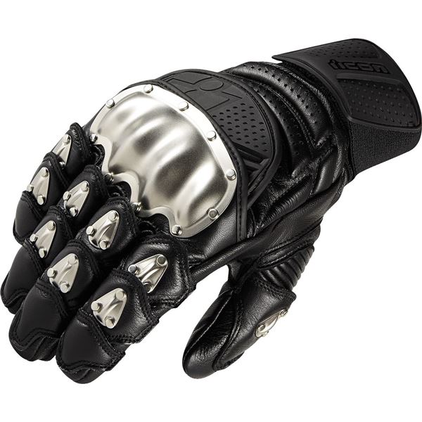 Icon TiMax Short Leather Gloves | ChapMoto.com