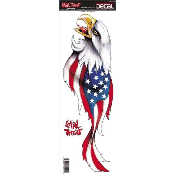 Lethal Threat USA Eagle Left Large Decal | ChapMoto.com