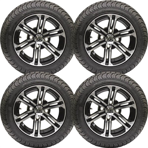 Ocelot 12x7, 4/4, 3+4 D117 Golf Cart Wheel And TG Tyre Guider 225/35-12 ...