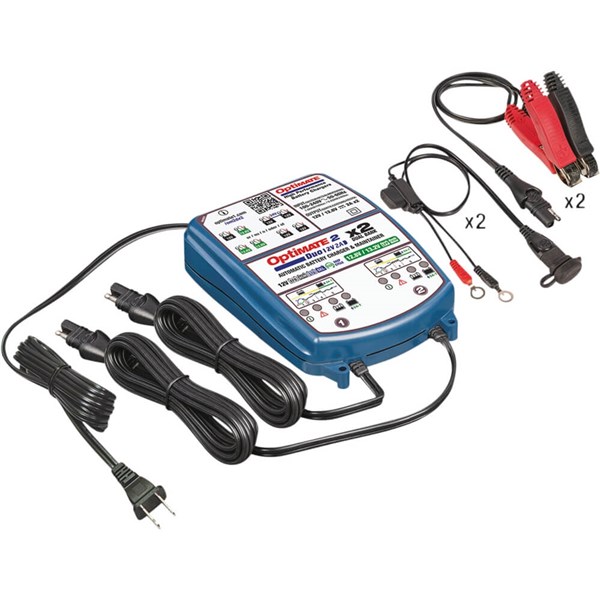 Tecmate Optimate 2 Duo Bronze Series Battery Charger | ChapMoto.com