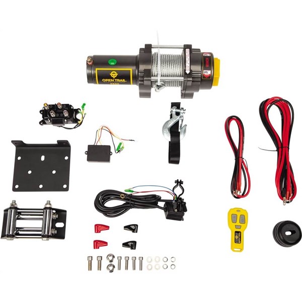 Open Trail 3500lb Steel Wire Winch | ChapMoto.com