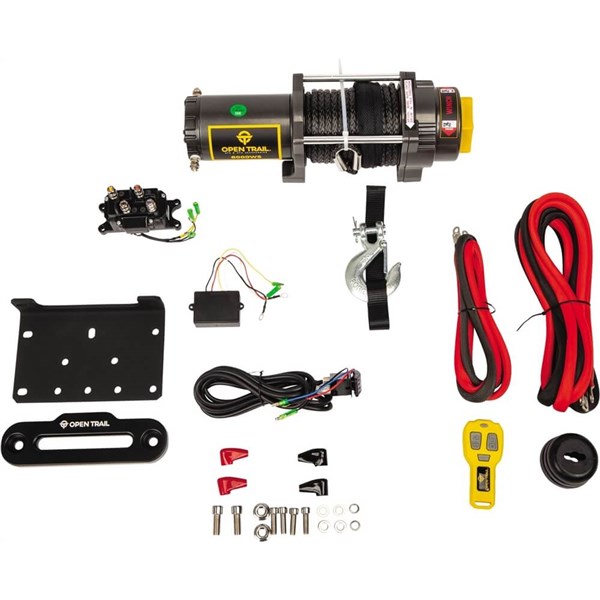Open Trail 6000lb Synthetic Rope Wide Body Winch | ChapMoto.com