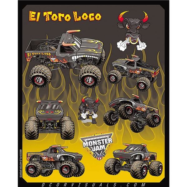 D'COR Visuals Monster Jam El Toro Loco Decal Sheet | ChapMoto.com