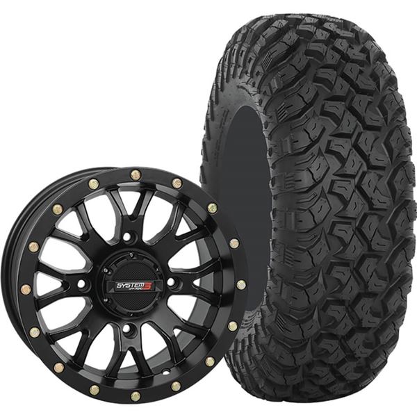 System 3 Off-Road 14x7, 4/110, 5+2 ST-3 Wheel And 28x10R-14 RT320 Tire ...
