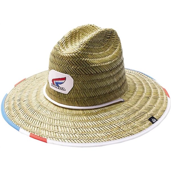 Hemlock Blue Groove Honda Racing Straw Hat | ChapMoto.com