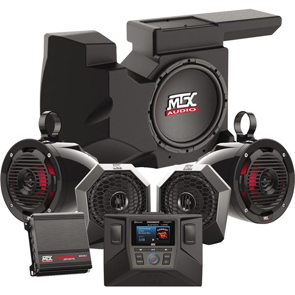 MTX Audio Four Speaker, Dual Amp And Subwoofer Polaris RZR Audio System ...