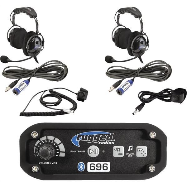 Rugged Radios RRP696 2 Seat Intercom With Over The Head Ultimate Comfort Headsets | ChapMoto.com